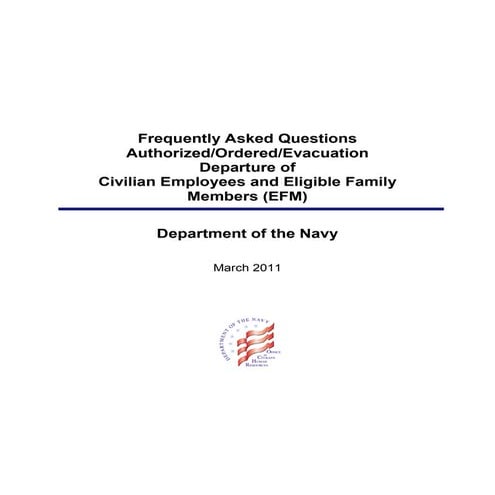 Navy FAQs For Authorized Departures | PDF