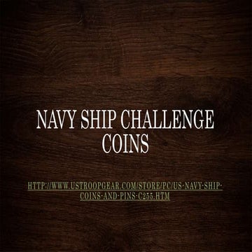 Navy Ship Challenge Coins | PPT