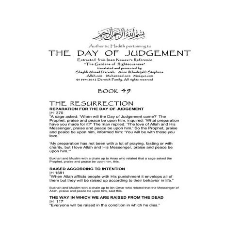 Nawawi 49-day-of-judgement | PDF