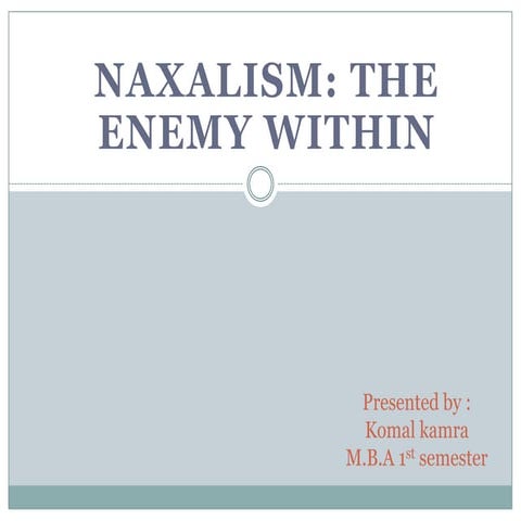 Naxalism | PPTX