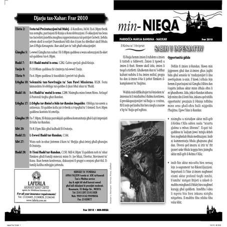 Naxxar Frar 10 Indd | PDF