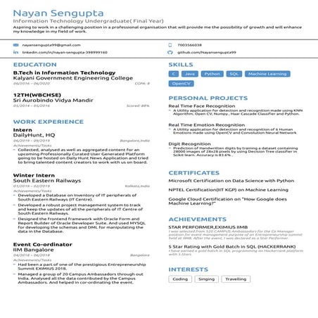 Nayan's resume | PDF