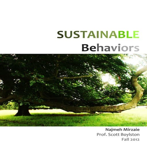 Sustainable behaviors | PDF
