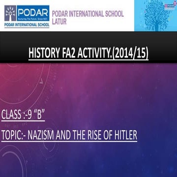 Nazism and Rise of Hitler | PPTX