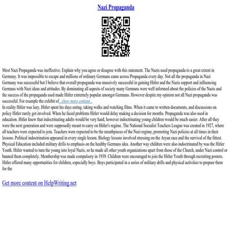 Nazi Propaganda | PDF