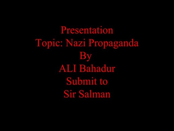 Nazi Propaganda | PPT