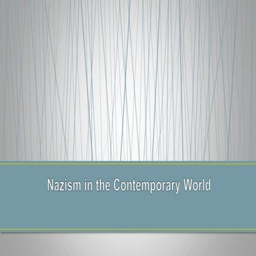 Nazism in the Contemporary World (Neo-Nazism) | PPTX