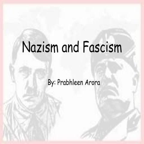 Nazism and fascism | PPTX