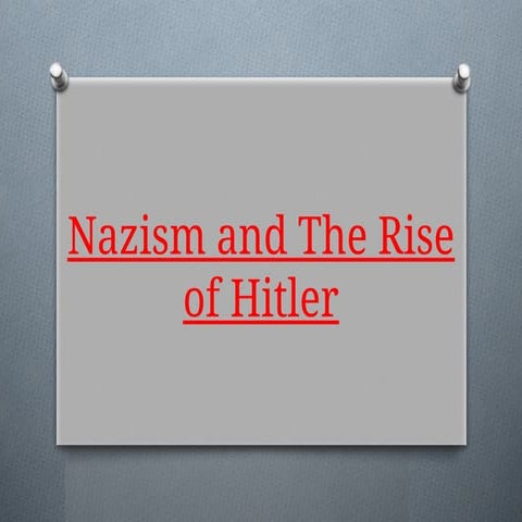 Chapter 3 nazism and rise of hitler ,class 9 | PPTX