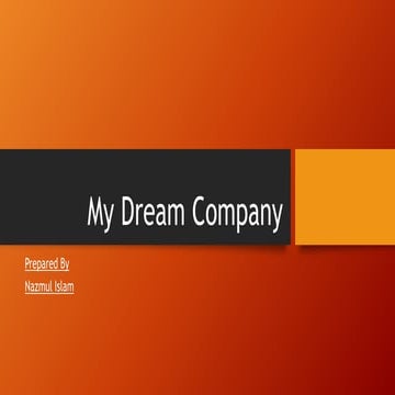 My Dream Company | PPTX