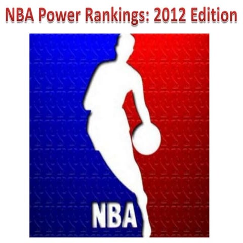 NBA Power Rankings | PPTX | Basketball | Sports