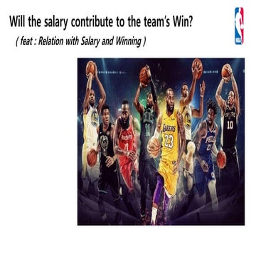Relations to salary and team contribution in NBA ( 17-18 Season ...