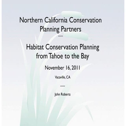 Habitat Conservation Planning | PPT