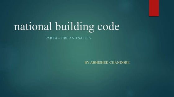 Classification of Builduing as per NBC | PPTX