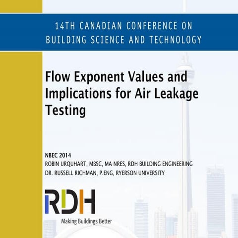 NBEC 2014 - Flow Exponent Values and Implications for Air Leakage ...