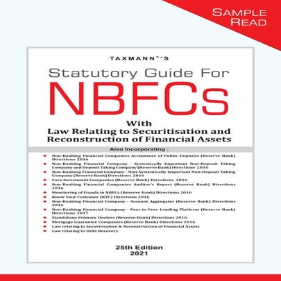 Taxmann's Statutory Guide for NBFCs with Law Relating to Securitisation ...