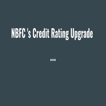 NBFC's Credit Rating Achievement and Future Outlook | PDF
