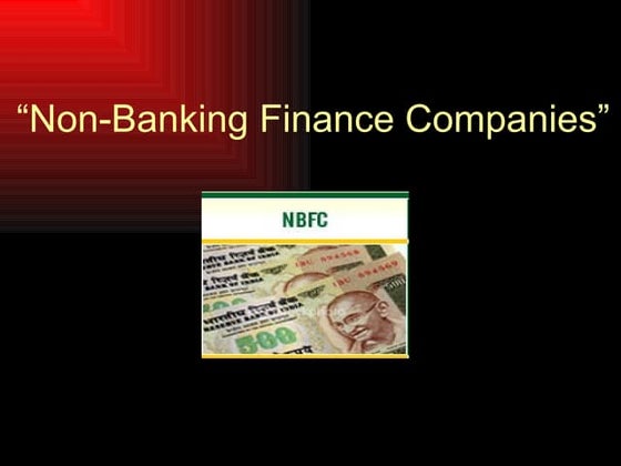 non banking financial institution | PPTX