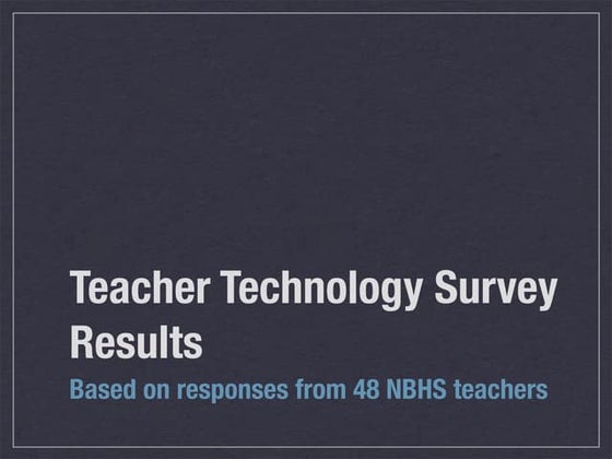 Questionnaire on the use of technology in the classroom | DOC