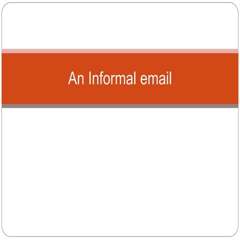 Informal email 3º | PDF
