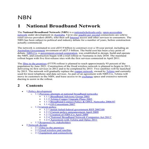 national broadband network | PDF