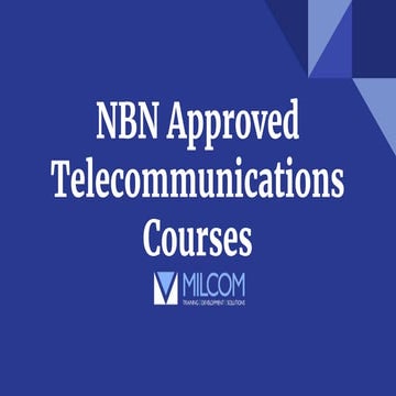 NBN Approved Telecommunications Courses in Australia | PPT