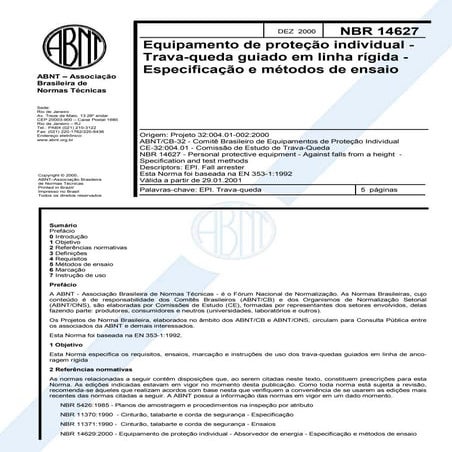 NBR 16325- parte 2 - dispositivos de ancoragem tipo c | PDF