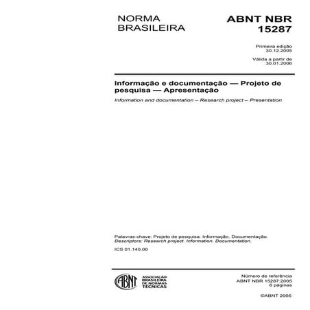 Nbr 15287 projeto-de_pesquisa | PDF