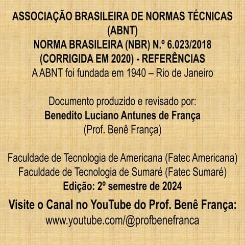 NBR 6023/2018(2020). Referências. 2s24. Benê França.pdf