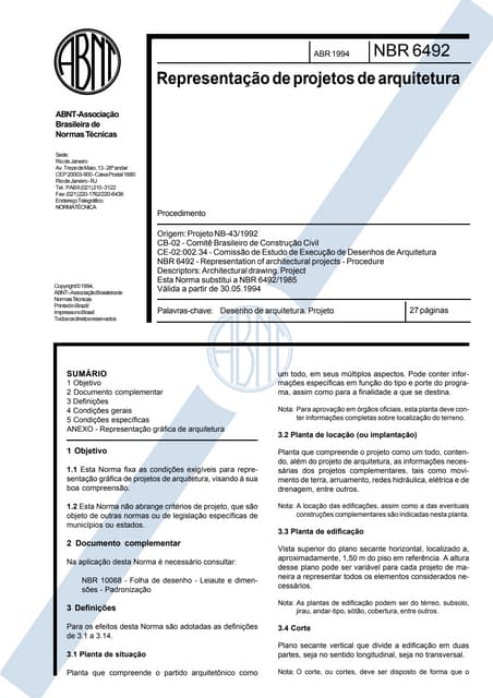 Nbr 13142 desenho tecnico dobramento de copia | PDF