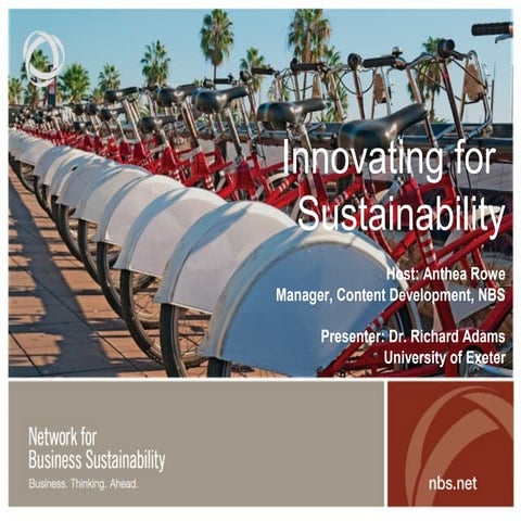 Innovating for Sustainability Webinar | PPT