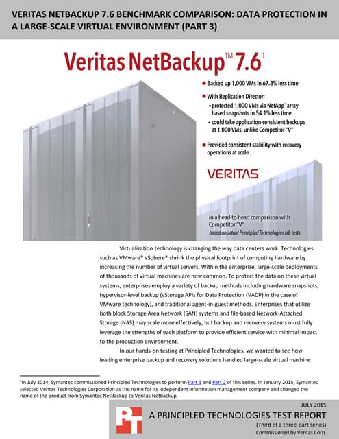 Veritas NetBackup 7.7 VSE+ | PDF