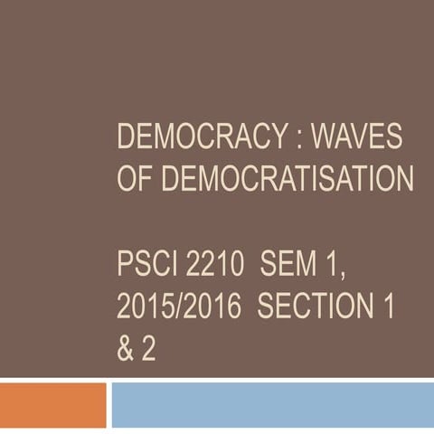 C3 - Waves of Democratisation | PPTX