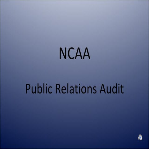 NCAA PR Audit | PPT