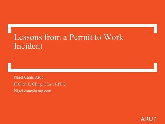 Work Permit System | PPTX | First Aid | Injuries