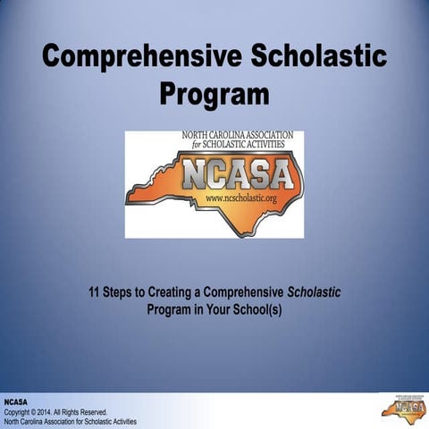 Creating a Comprehensive Scholastic Program in Your School | PDF