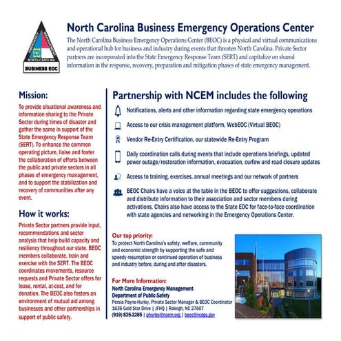 OCNC Business Emergency Preparedness Series: April 11 - Handout | PDF