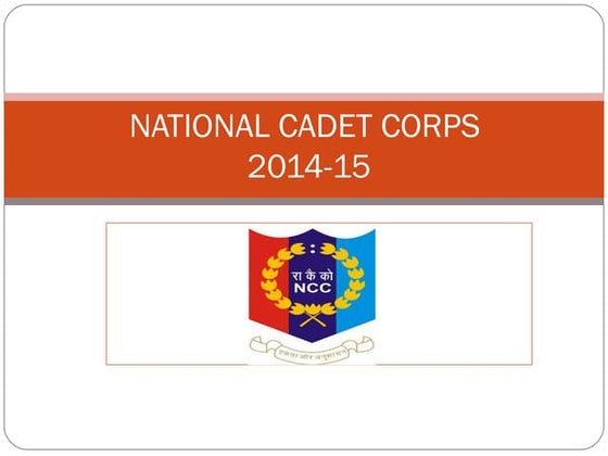 NCC common syllabus for B and C certificate examination | PPT