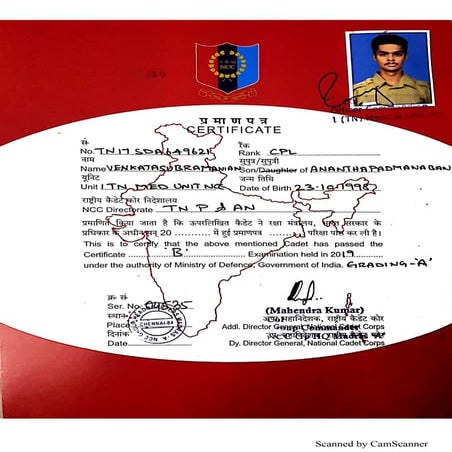 Ncc b certificate | PDF