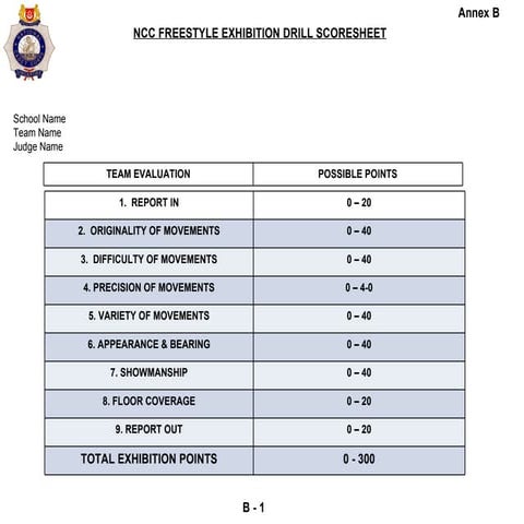 Ncc Free Style Drill Competition | PPT