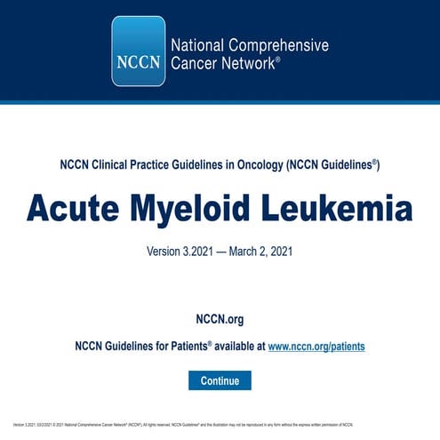 NCCN-Acute-Myeloid-Leukemia (AML) education | PDF