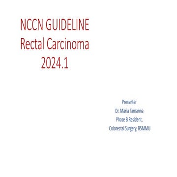 Rectal cancer management , Nccn guideline 2024 .pptx