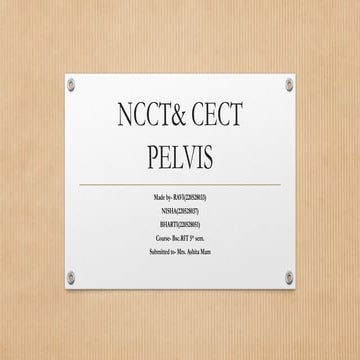NCCT& CECT Pelvis for radiology students | PPTX
