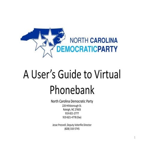 NCDP Step by Step Guide to Virtual Phone Banking | PPTX