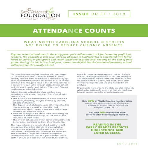 AttendaNCe Counts: What North Carolina School Districts are Doing to ...