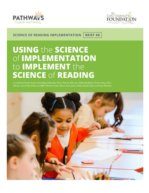 Science of reading and the paraprofessionals in the classroom | PDF