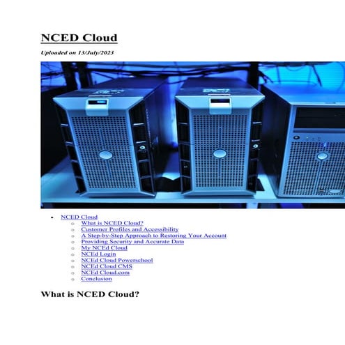 NCED Cloud | PDF