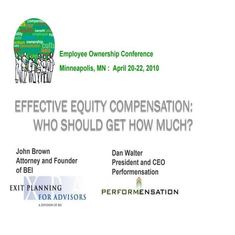 Equity Comp - Who and How much to give | PPT