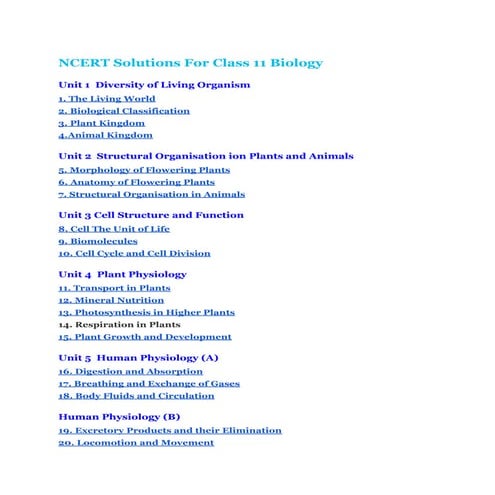 Ncert-solutions-for-class11-biology | PDF