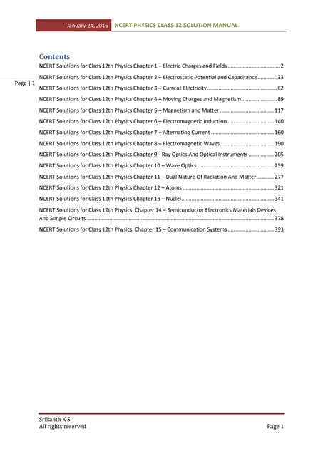 Physics formula ICSE_Standard 10 | PDF